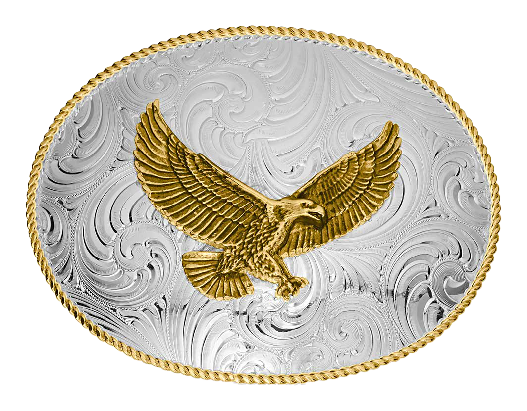 Montana Silversmiths Extra-Large Oval Engraved Eagle Belt Buckle | Cabela's